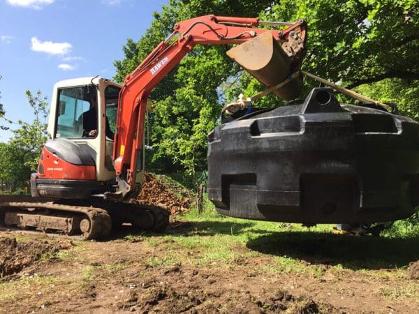 Installing swimming pool balance tank | Brookforge Swimming Pool Build