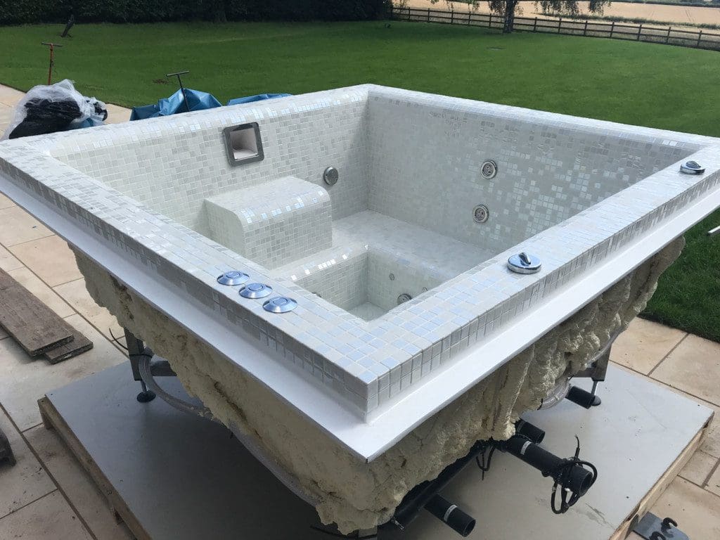 Custom Tiled Spa Installation | Brookforge Swimming Pool Build