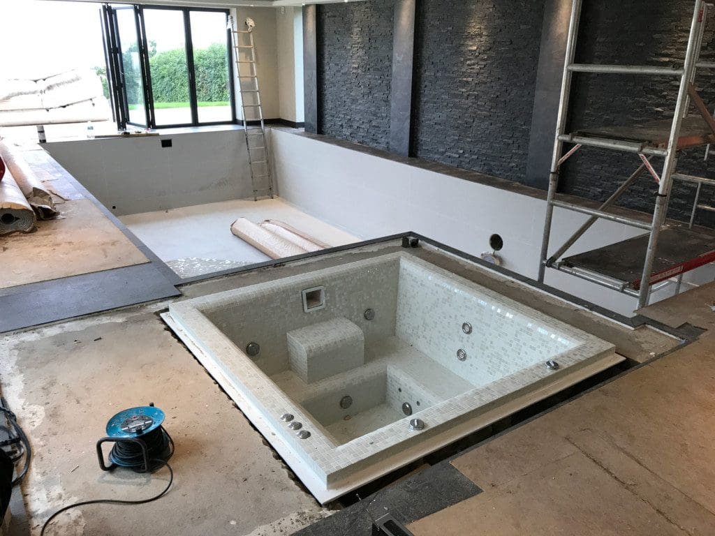 Custom Tiled Spa Installation | Brookforge Swimming Pool Build
