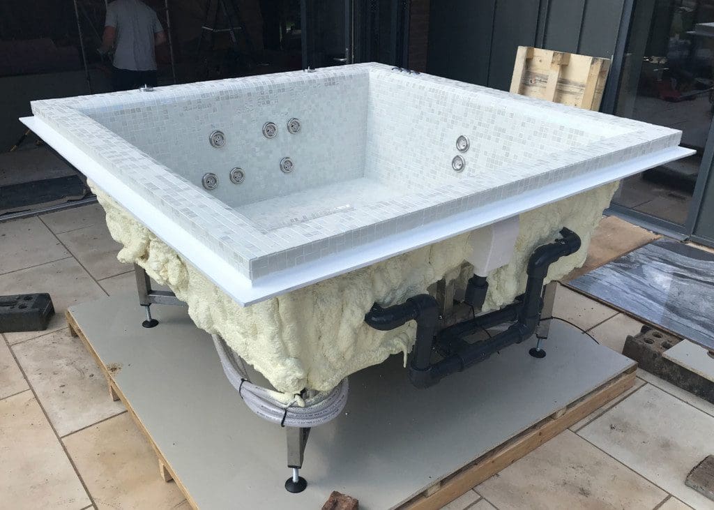 Custom Tiled Spa Installation | Brookforge Swimming Pool Build